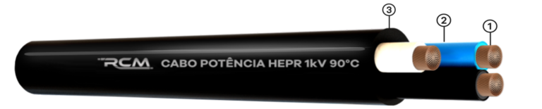 Cabo Potência HEPR 0,6/1kV 90ºC multipolar | RCM Cabos Elétricos